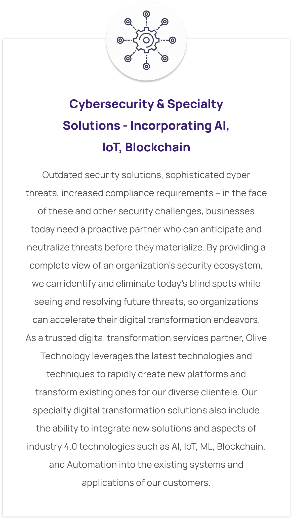 Digital Transformation - Olive Technology