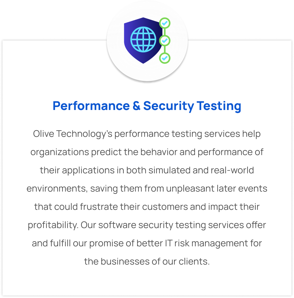 software testing - Olive Technology